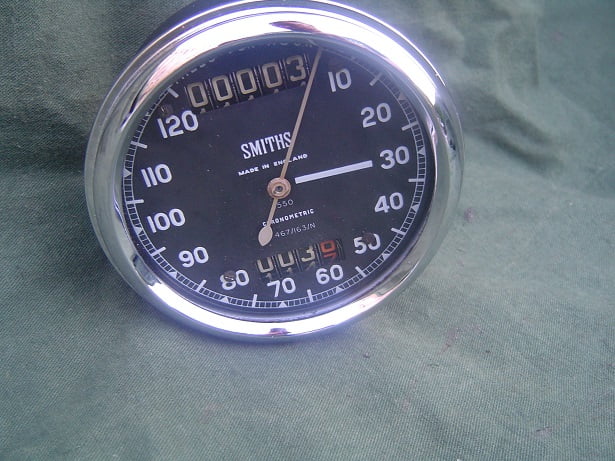 SMITHS S467/163/N 1550 120 MPH chronometric speedometer S 467 / 163/N | Simons Old Motorcycle Parts