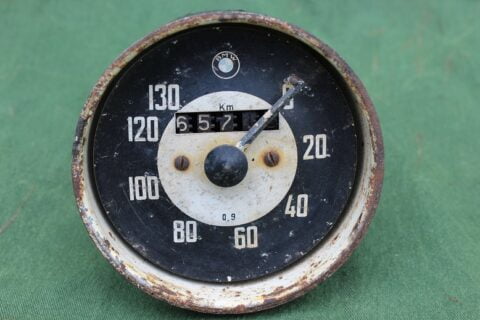BMW 1957 130 KM motorcycle speedometer motorrad tacho kilometer teller ...