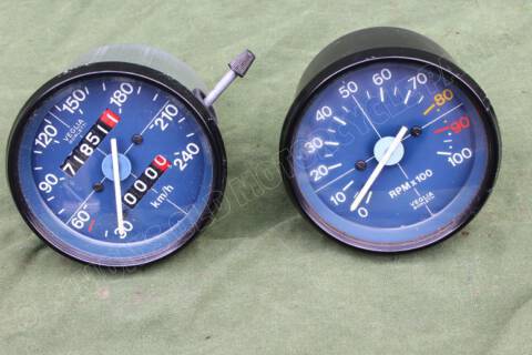 VEGLIA BORLETTI 240 KM speedometer 10000 RPM rev counter Moto Guzzi ...