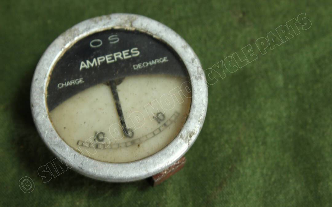 O.S. 10 - 10 ampere meter ammeter - Simons Old Motorcycle Parts