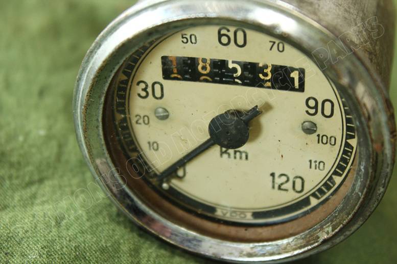 VDO 120 KM 1954 kilometerteller tacho speedometer 60 mm - Simons Old ...